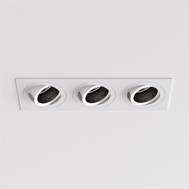 Astro Pinhole Square Triple Adjustable Spot Mat Hvid | AndLight