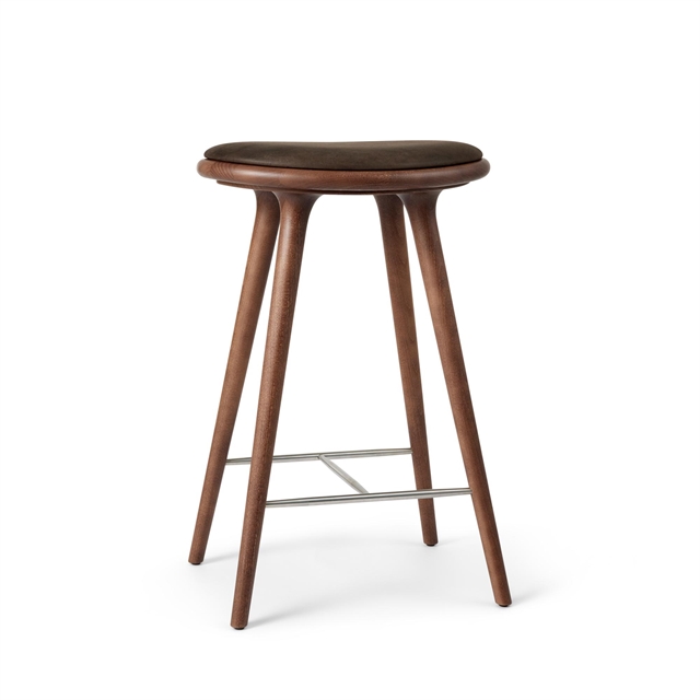 Mater High Stool Barstol Brun Bøg/Rustfri Stål Limited Edition