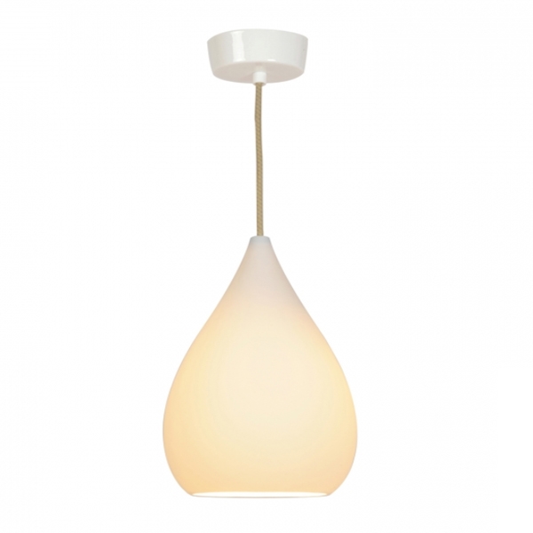 Original BTC Drop One Pendel Mat Hvid Porcelæn Stor | AndLight