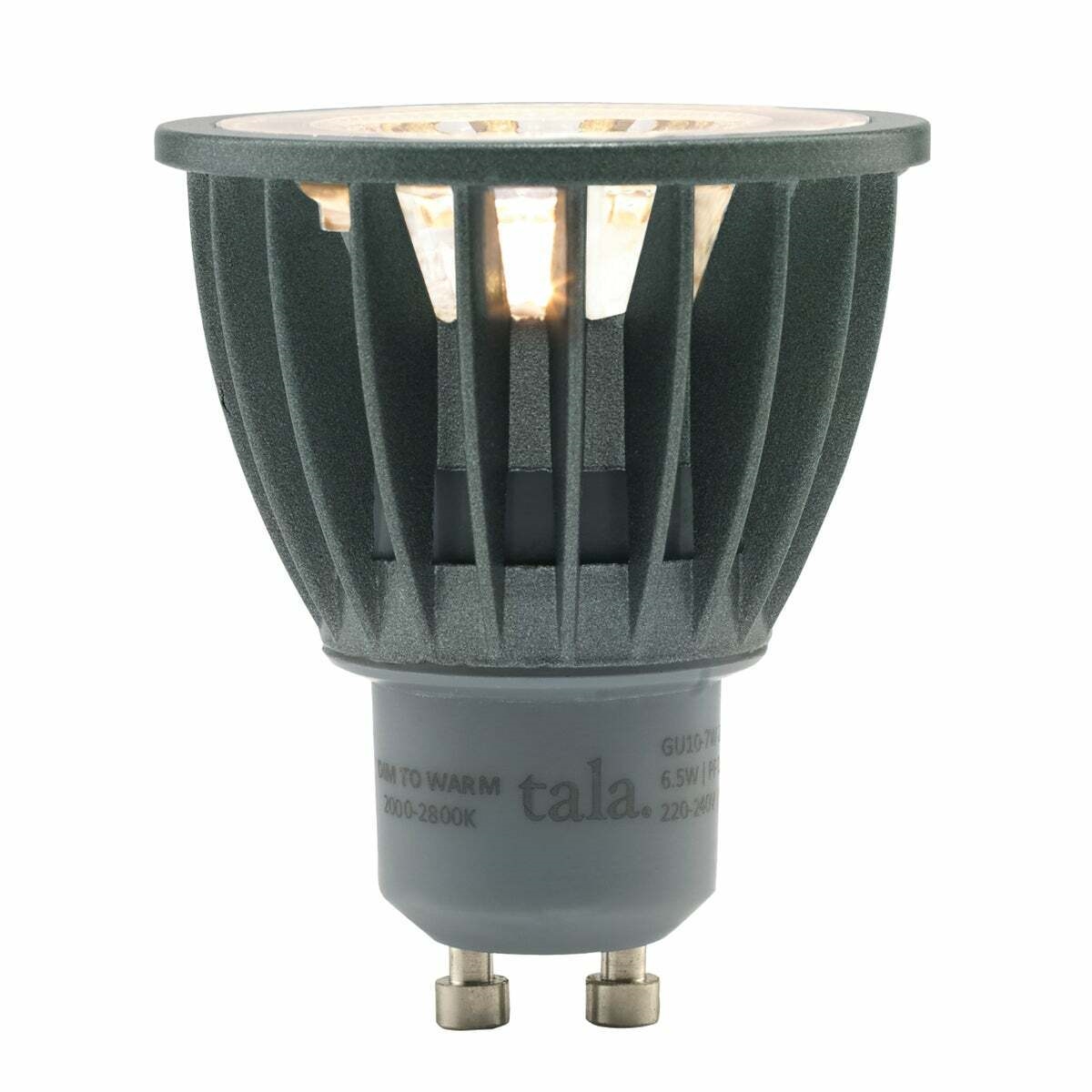 GU10 6.5W LED 2000-2800K CRI97 Dim-To-Warm With 38° Beam Angle